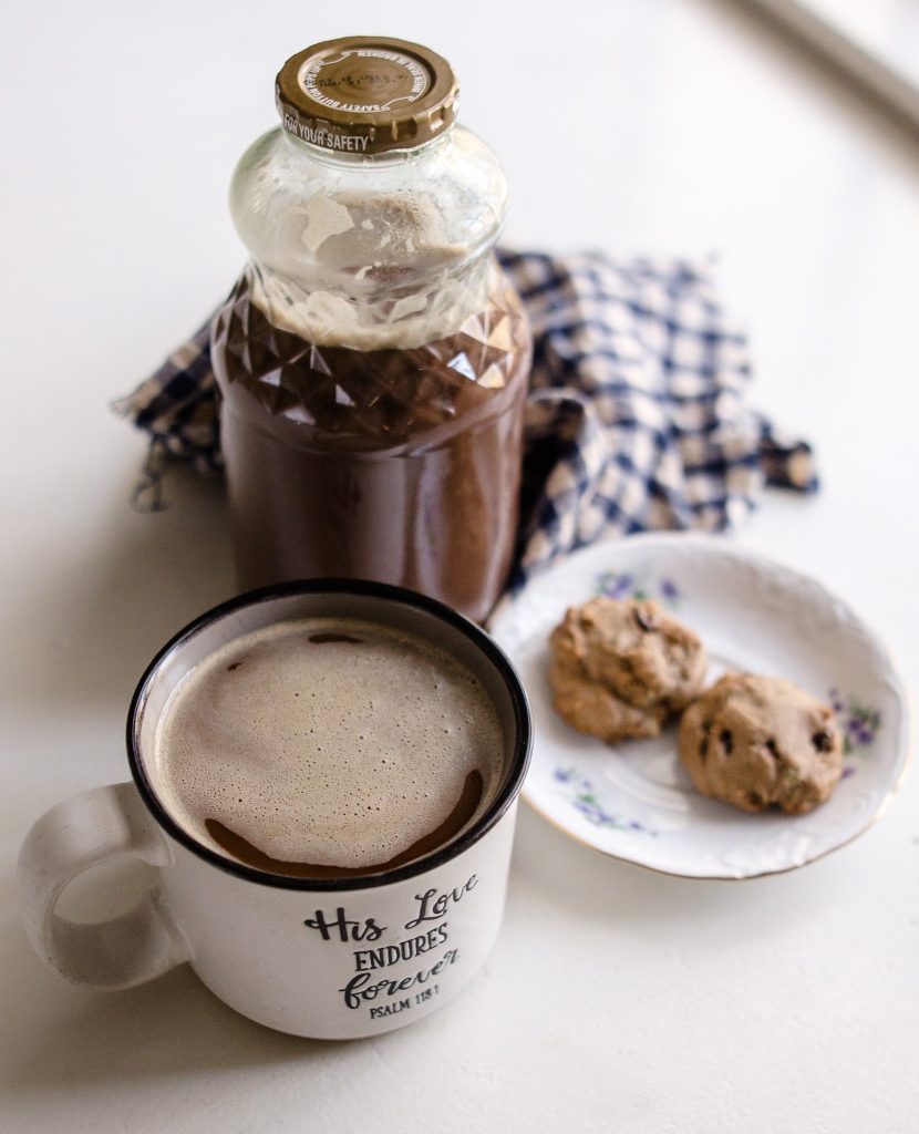 How to Make All-Natural Chocolate Coffee Creamer - Mighty Roots Homestead